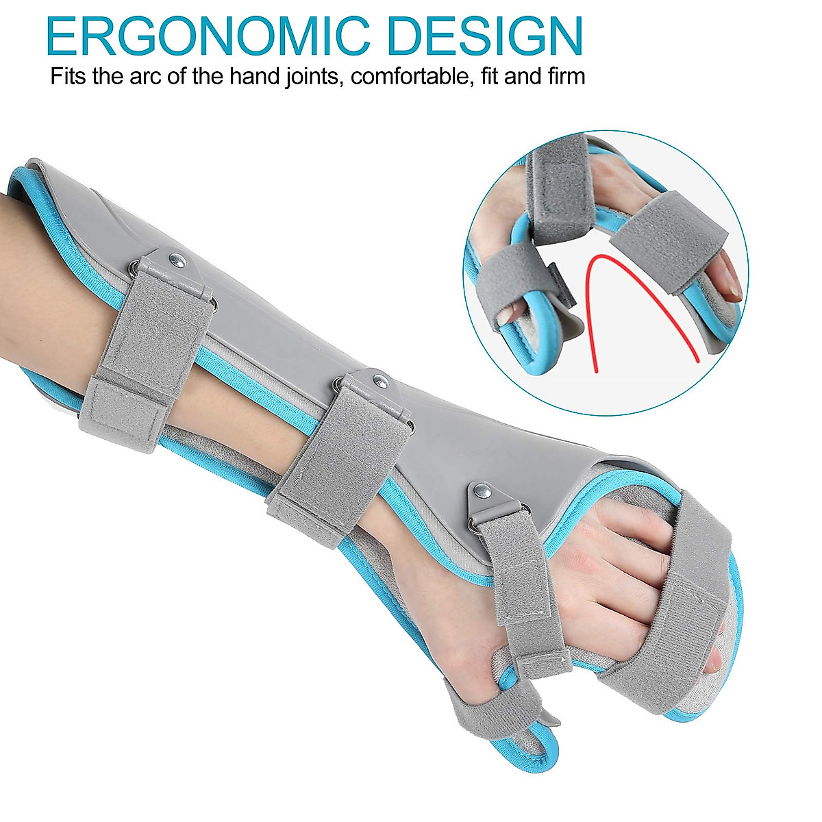 Wrist Support Brace Splint, Carpal Tunnel Arm Support Stroke Resting Hand Splint Night Immobilizer Muscle Atrophy Rehabilitation For Hand for Tendinitis Sports Injuries Pain