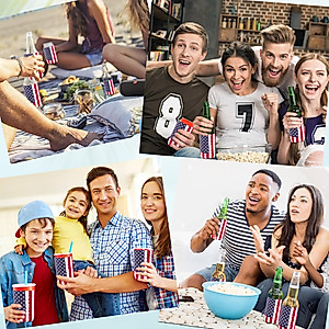 Can Cooler Sleeve 12pcs USA Flag Can Coolers Bulk Neoprene for Can and Bottle 120z