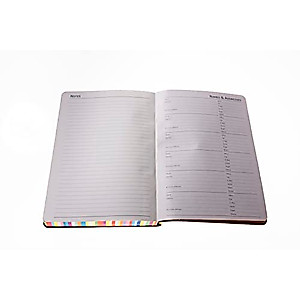 Collins Edge Rainbow 2024 Diary A5 Week to View Planner - Lifestyle Planner and Organiser for Office, Work, Personal and Home - January to December 2024 Diary - Weekly - Charcoal - ED153.U96-24