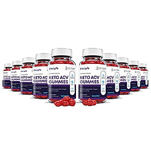 Justified Laboratories (10 Pack) Bio Lyfe Keto ACV Gummies 1000MG with Pomegranate Juice Beet Root B12 600 Gummys