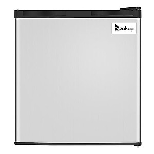 Mini Freezer Upright 1.1CU.FT Small Freezer Upright -8°F ~7°F Temperature Mini Deep Freezer Stainless Steel Upright Freezer Reversible Single Door Vertical Freezer for Home RVs Dorms Apartment Office