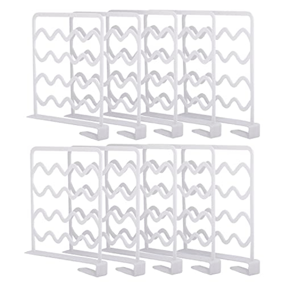 C CRYSTAL LEMON Pack of 10, Shelf Dividers, Plastic Closet Shelving Pieces, Durable Closet Dividers for Maximizing Space, Multifunctional Cabinet Storage Organization for Wardrobe, Bathroom, Kitchen