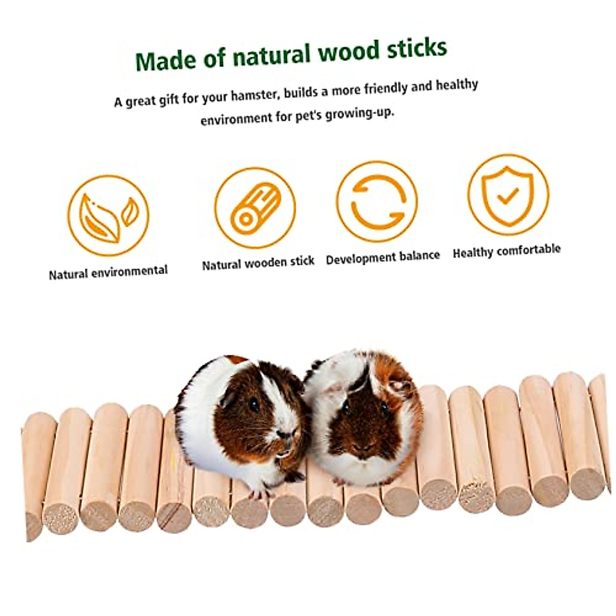 iplusmile Hamster Swing Dwarf Hamster Hideout Toys Bendable Bridge Hamster Rat Toys Hamster Wooden Bridge Climbing Toys Rocking Toy Bendable Toys Rat Ladder Wooden Arch Bridge Small Animals