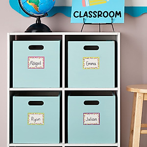 Bright Creations 144 Pieces Decorative Colorful Name Tags for Classroom – Blank Stickers to Write on for Student Desks, Bin Labels, Teacher Supplies, 6 Designs (3.5 x 2.5 Inches)