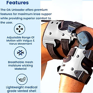 Comfyorthopedic Osteoarthritis Knee Brace - Knee Brace for Arthritis Pain and Support-Lateral or Medial offloader knee brace for left knee-L1851 L1843 Custom Knee Brace for Bone on Bone pain relief