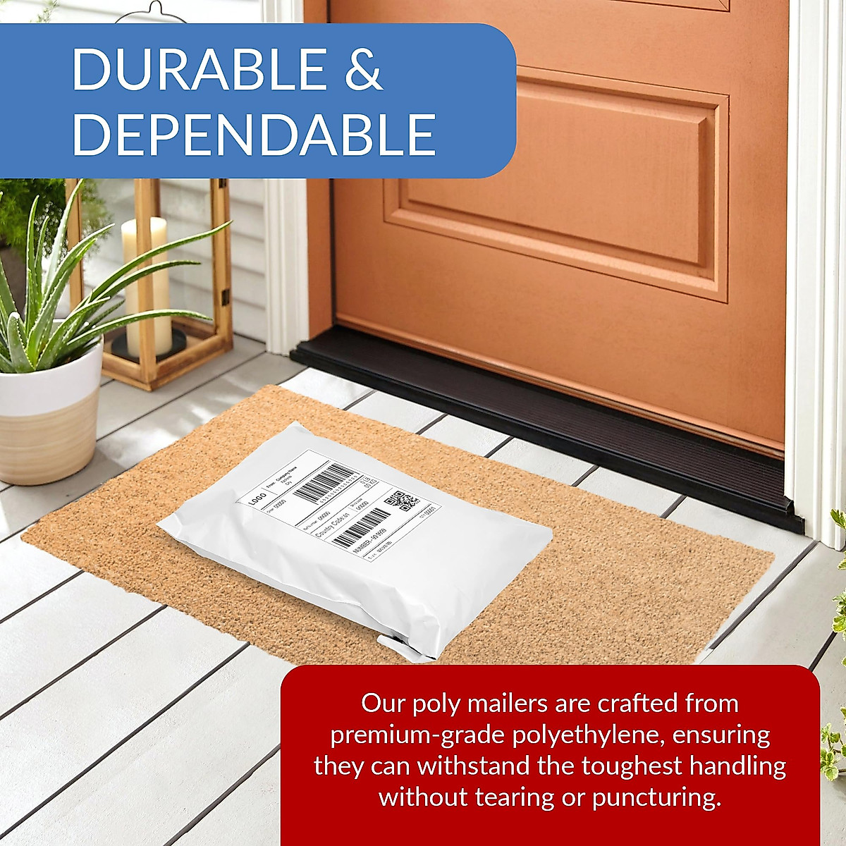 Reli. Poly Mailers 6x9 | 1000 Pcs Bulk | Small Mailing Envelopes/Shipping Bags | White Packaging Bags for Shipping | Non-Padded Poly Mailers | Self Sealing Mailing Bags for Small Items, Bulk (White)