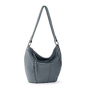 The Sak womens Iris Leather Large Hobo, Dusty Blue Ii, One Size US