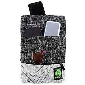 DIME BAGS Large Multi-Purpose Bag | Cross Body Hemp Purse with Adjustable Strap & Airtight Baggie Included (Large, Static Black)