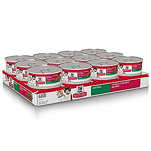 Hill's Science Diet Wet Cat Food, Kitten, Liver & Chicken Recipe, 5.5 oz. Cans, 24-Pack