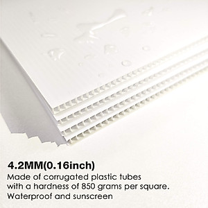 Blank Yard Lawn Signs, 4 Pack 18 x 12 Inches White Plastic For Happy Birthday,Garage Sale, Rent, Guidepost Decorations, Blank Lawn Signs With Stakes