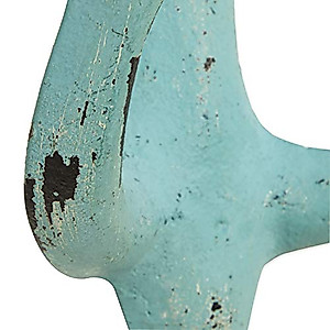 Deco 79 Metal Anchor Single Hanger Wall Hook, Set of 4 5"W, 9"H, Multi Colored