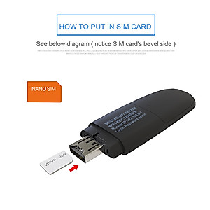 HOSAYA 4G LTE USB WiFi Modem Portable 4G Router with SIM Card Slot High Speed Portable Travel Hotspot Mini Router Unlocked 4G dongle, Black, 88mmx28mmx9mm