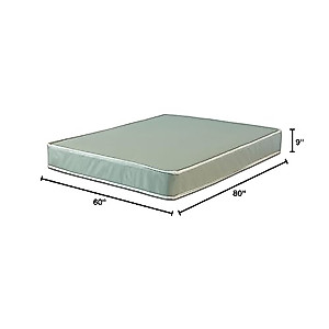 Mayton 9-Inch Vinyl Memory Foam Medium Firm Hybrid Mattress, Water Proof Mattresses Provide Comfortable and Relaxing Sleep Every Night, Durable Pocket Coil Springs for Proper Body Support, Queen