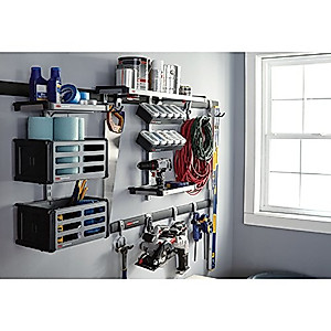 Rubbermaid FastTrack Rail Access Bin, Garage Organization Bin for Sports Equipment, Gardening Supplies and Household Item Storage