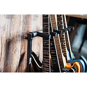 Rok-It Multi Guitar Stand Rack with Folding Design; Holds up to 5 Electric or Acoustic Guitars (RI-GTR-RACK5)