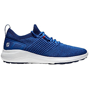 FootJoy Boy's Fj Flex Xp Junior Previous Season Style Golf Shoe, Blue, 2 Big Kid