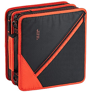 Five Star Binder - Zipper Binder 1 1/2" Inch 3-Ring Binder - Expansion Panel and Expanding File - Pack of 4