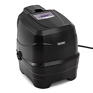 Intex 28451EP PureSpa Plus 6 Person Portable Inflatable Square Hot Tub Spa with 170 Bubble Jets and Built in Heater Pump, Greystone