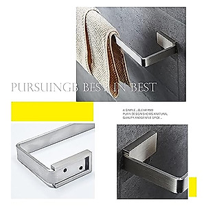 Towel BAR Rack Towel Rack Wall Mounted Tower Holder Single Towel Storage Rack Towel Bars,Towel Rod for Bathroom or Kitchen,Brushed Finish Bathroom Hardware/50Cm (Size : 80Cm)