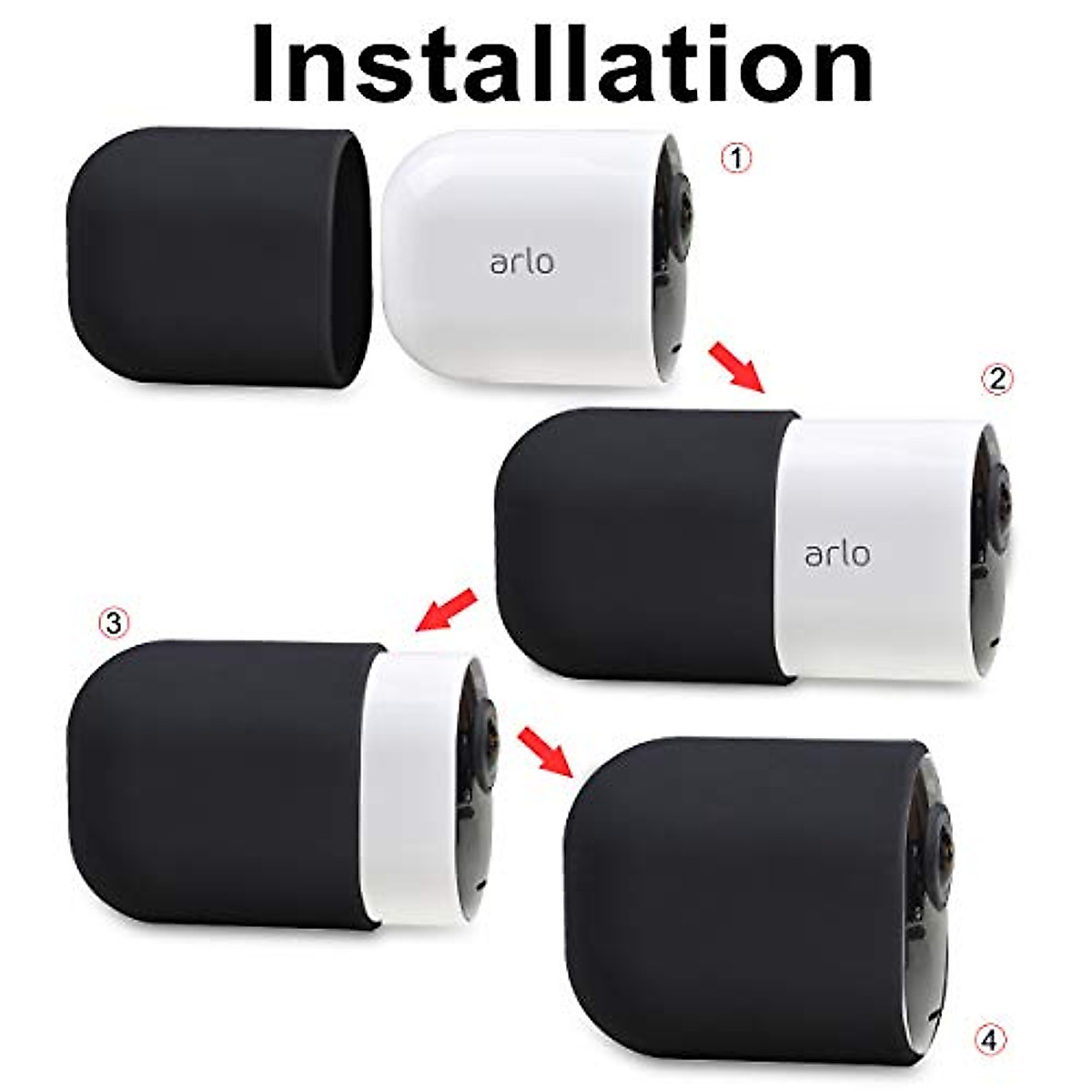 Silicone Skins for Arlo Pro 4/Arlo Ultra 2, 4 Pack Protective Case Cover for Arlo Ultra/Ultra 2 & Arlo Pro 4/Pro 3 Camera