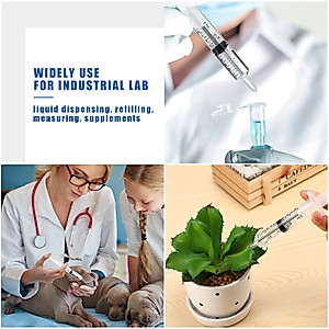 10 Pack Plastic Syringe Liquid Measuring Syringes Without Needle for Epoxy Resin, Craft, Scientific Labs, Feeding Pets Animals, Oil or Glue Applicator (10 ML)