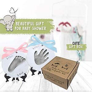 Baby Handprint Footprint Keepsake Kit and Baby Ornament Kit Bundle - Christmas Bundle For Newborn, Infants and New Parents