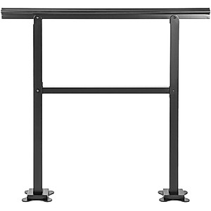 VEVOR Handrail for Outdoor Steps, 2-3 Steps Outdoor Handrail, Adjustable Aluminum Staircase Handrail, Thickened Stair Railings for Porch Railing, Deck Handrail