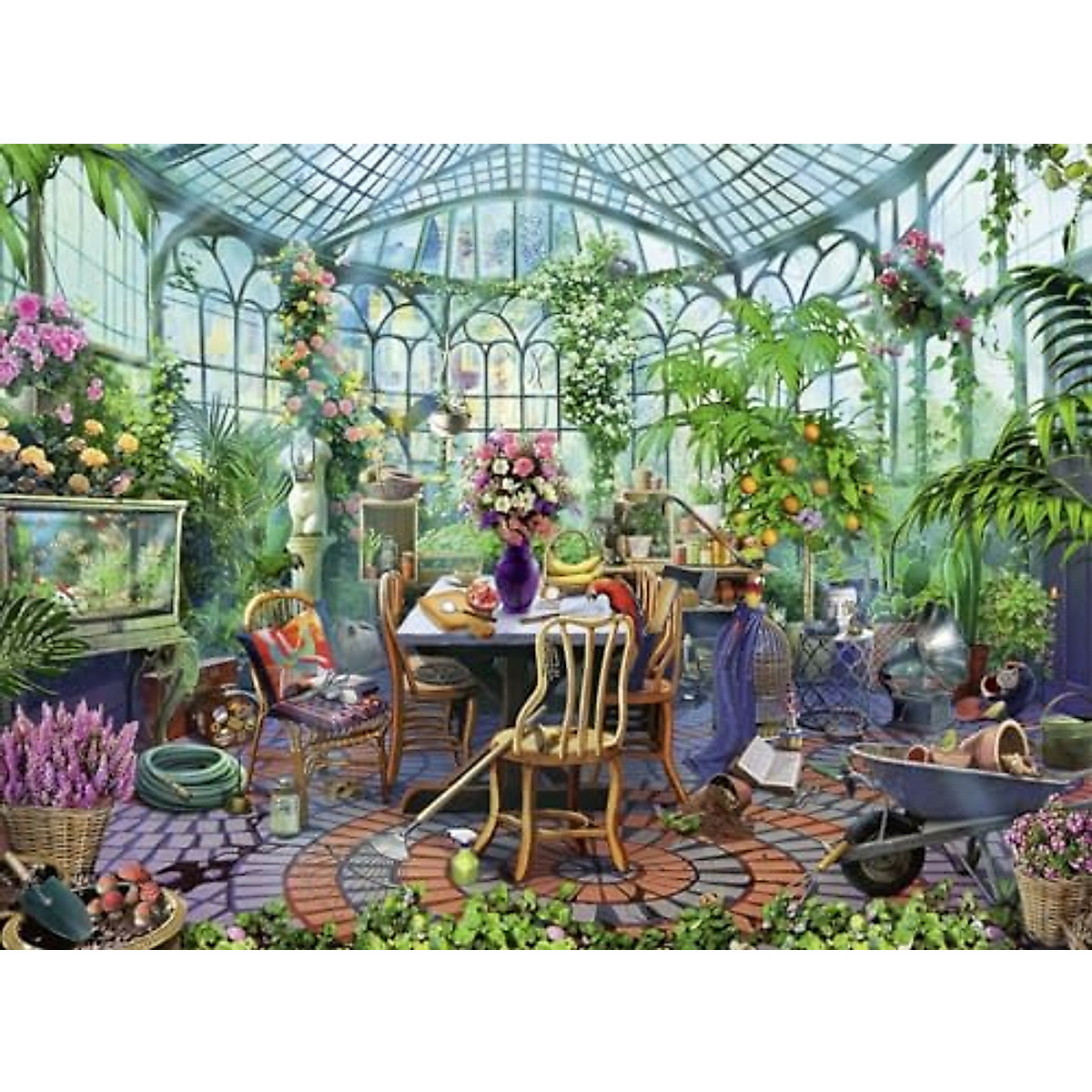 Ravensburger Greenhouse Morning 500 Piece Puzzle - Unique Artistic Experience | Materials | Perfect Fit Technology | Ideal for Family Gatherings | FSC-Certified Materials