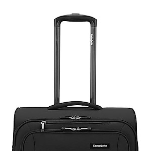 Samsonite Saire LTE Softside Expandable Luggage Wheels, Black, Carry On Spinner