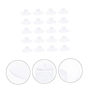 Healeved 20pcs String Open Clamp Suction Cup Desktop Stand Clear Cable Clips Cable Holders for Cords Suction Cup Cable Clips Wall Cable Organizer Mini Shower Caddy Suction Wall Cable Fixer