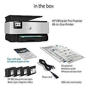 HP OfficeJet Pro Premier All-in-One Wireless Printer - includes 2 Years of Ink Delivered, plus Smart Tasks Smart Office Productivity, Works with Alexa (1KR54A)
