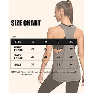 Ullnoy Workout Tank Tops for Women Crewneck Running Muscle Tanks Loose Lightweight Sleeveless Gym Yoga Sport Shirts-5 Pack Black/Light Gray/White/Purple/Blue S