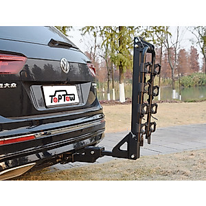 TOPTOW 64121 2-inch Receiver Trailer Hitch Extension Riser with 2-inch Rise/Drop, 2-inch Solid Shank, 10000lbs Capacity, Anti-Rattle Bolt