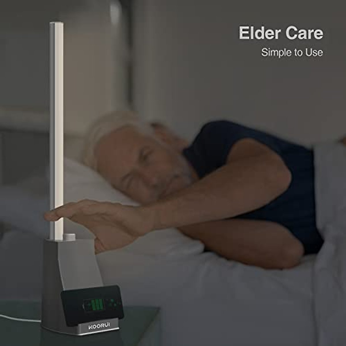 KOORUI LED Desk Lamp with Wireless Charger for Table Bedroom Bedside Office Study, Table Lamp with 3 Lighting Modes & Detachable