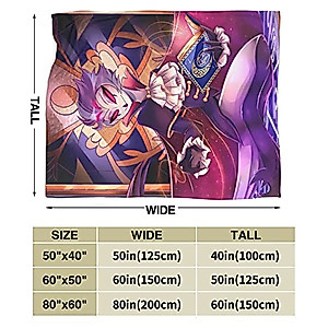 Woodyotime Hell&uva Bo-ss Stolas X Blitzo Throw Blanket Air Conditioning Flannel Blankets Bedding Living Room 80"X60"