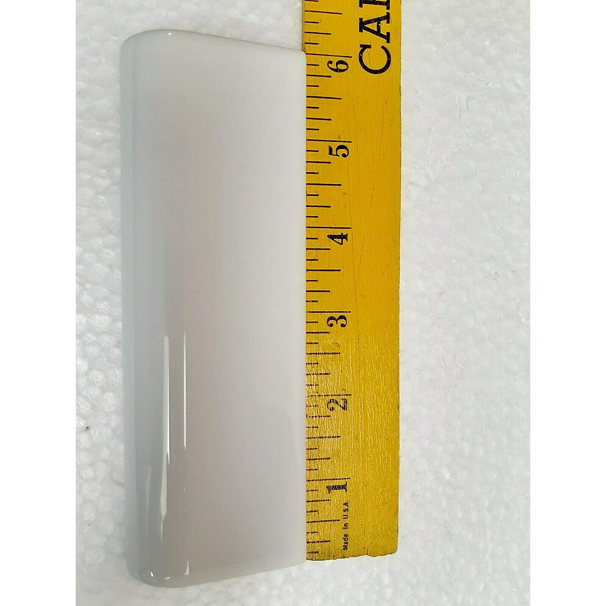 Bright White Arctic 2x6 in Ceramic Tile Mud Cap Bullnose Trim Edge 2 x 6 inch Mudcap Daltile Color 0190 Box 5 Piece