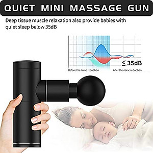 Aroprank Mini Massage Gun, Muscle Massage Gun, Upgrade Powerful Portable Percussion Massage Gun Deep Tissue for Athletes, Back Massager Gun Handheld for Back Neck Shoulder Body Pain, Gifts for Him/Men