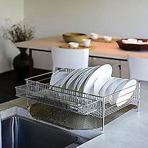 La Base DLM-8585 Large Dish Drainer, Vertical Type, 3-Piece Set