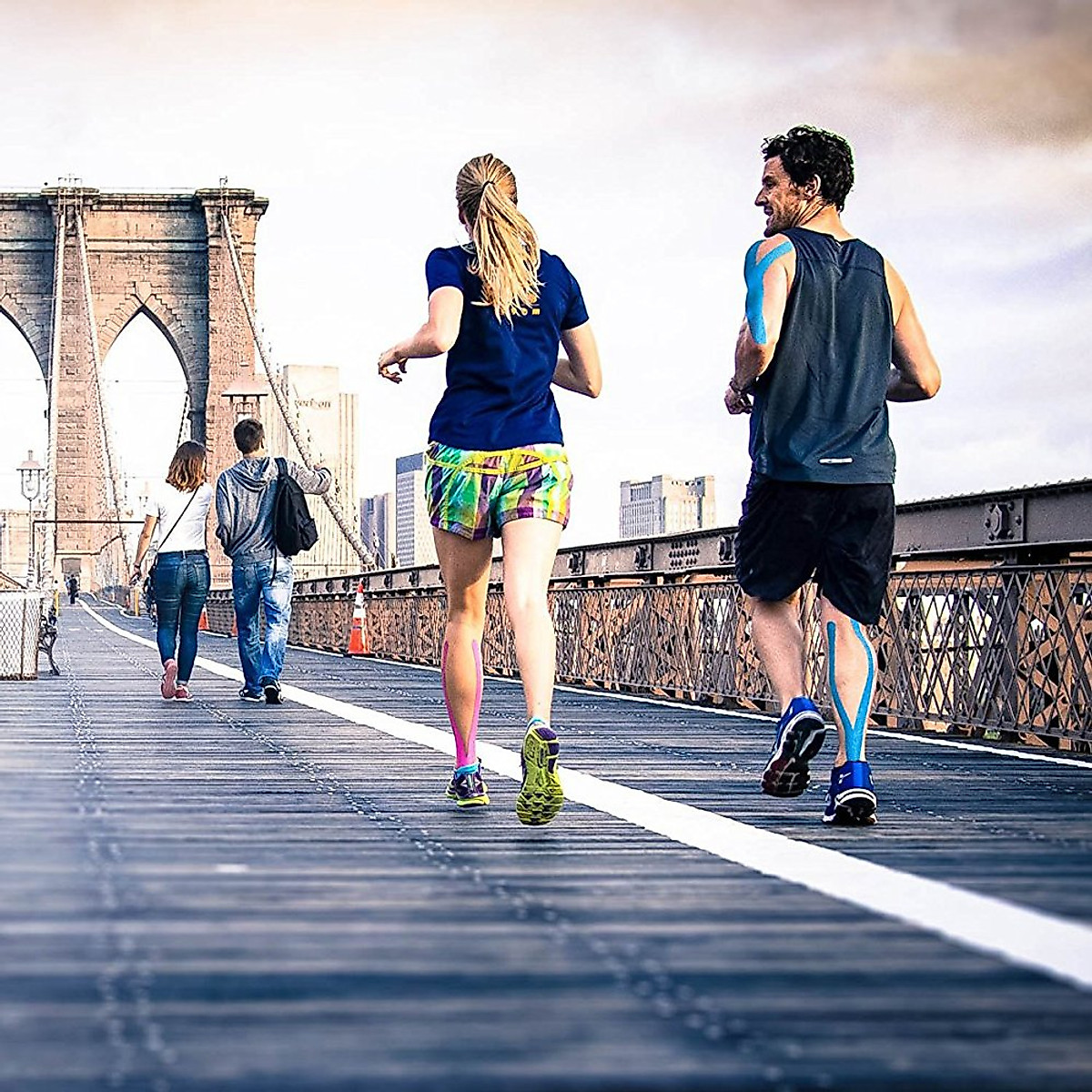 3-PACK Kinesiology Tape Pro athletic sports. Knee, ankle, muscle, kinetic sport Dynamic, physical therapy. Strong-rock breathable h2o resist cotton.Roll,uncut,2in x 16.4ft.Bulk k Beige