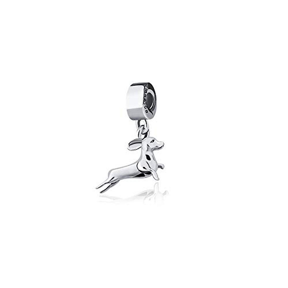 BOLENVI Dachshund Wiener Hound Dog 925 Sterling Silver Dangle Pendant X Charm Bead For Pandora & Similar Charm Bracelets or Necklaces