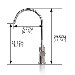 W AWESTEEL Kitchen Bar Sink Filtered Drinking Water Faucet Tap Non-air Gap Reverse Osmosis Brushed Stainless Steel