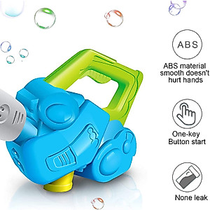 ArtCreativity Bubble Gun Machine with 3 Refill Solutions, Bubble Leaf Blower for Kids, Summer Outdoor Toys for Toddlers 1-3, Great Birthday Gifts, Fun Summer Kids Activities