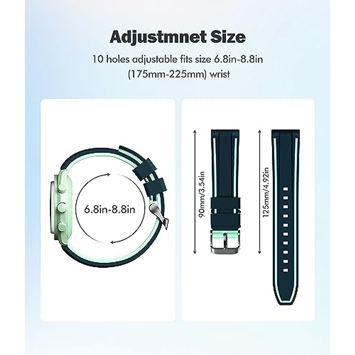 Stanchev Bands for Moonswatch Watch,Soft Silicone Strap Compatible with Omega x Swatch MoonSwatch Speedmaster 20mm Watch,Quick Release Waterproof Replacement Strap for Swatch Omega Men Women (Black)