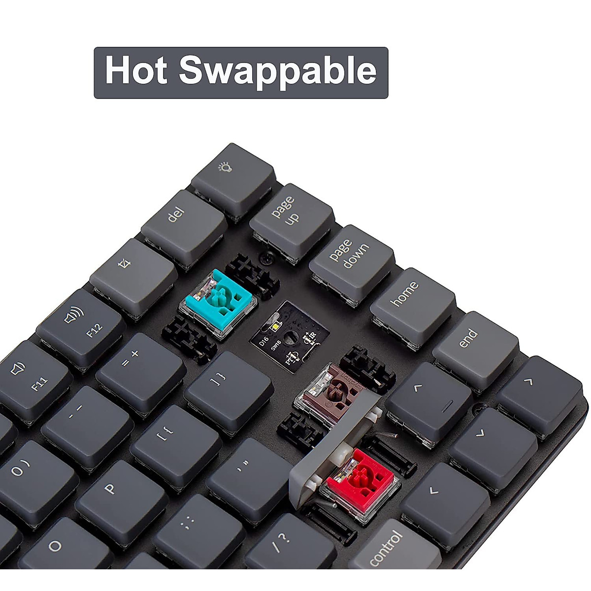 Keychron K3 Ultra-Slim Wireless Mechanical Keyboard Version 2, Hot-swappable 75% Layout Compact 84 Keys Bluetooth RGB Backlight Low Profile Optical Brown Switch for Mac Windows