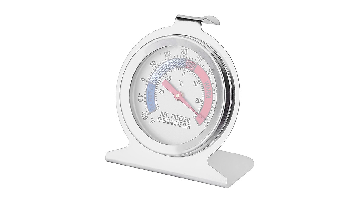 Stainless Steel Freezer Thermometer - Easy-to-Read Temperature Gauge