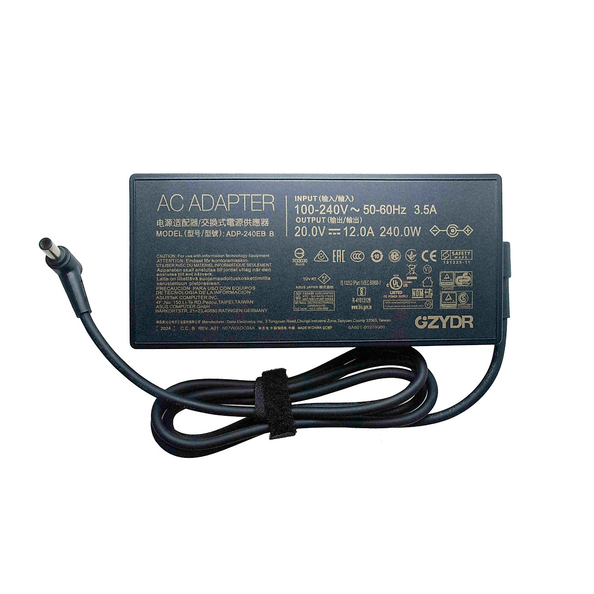 ADP-240EB B 20V 12A A20-240P1A AC Adapter Power Supply 240W for ASUS ROG Zephyrus Duo 15 GX550LXS, M16 GU603HM, ROG Zephyrus G14 G15 G16 S15 S17 G533 G533QS G733QM GA4A01Q Gaming Laptop Charger