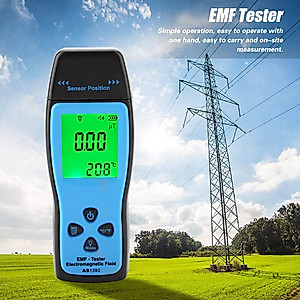 EMF Meter,Handheld Electromagnetic Field Tester, Radiation Meter, 0～2000mG/0～200μT, 0.1μT Resolution, 30Hz～300Hz, for Home Appliances, Power Lines and Industrial Equipments