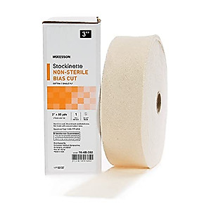 McKesson Stockinette Bandage Wrap - Cotton, Single Ply, Non-Sterile, Bias Cut - Size 3, 3 in x 50 yd, 1 Count, 1 Pack