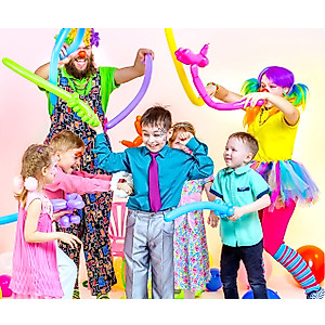 100Pcs 260 Balloons Long Balloons Animals Twisting Balloons Latex Balloon Garland for Birthday Wedding Party Decorations (Pine Green)