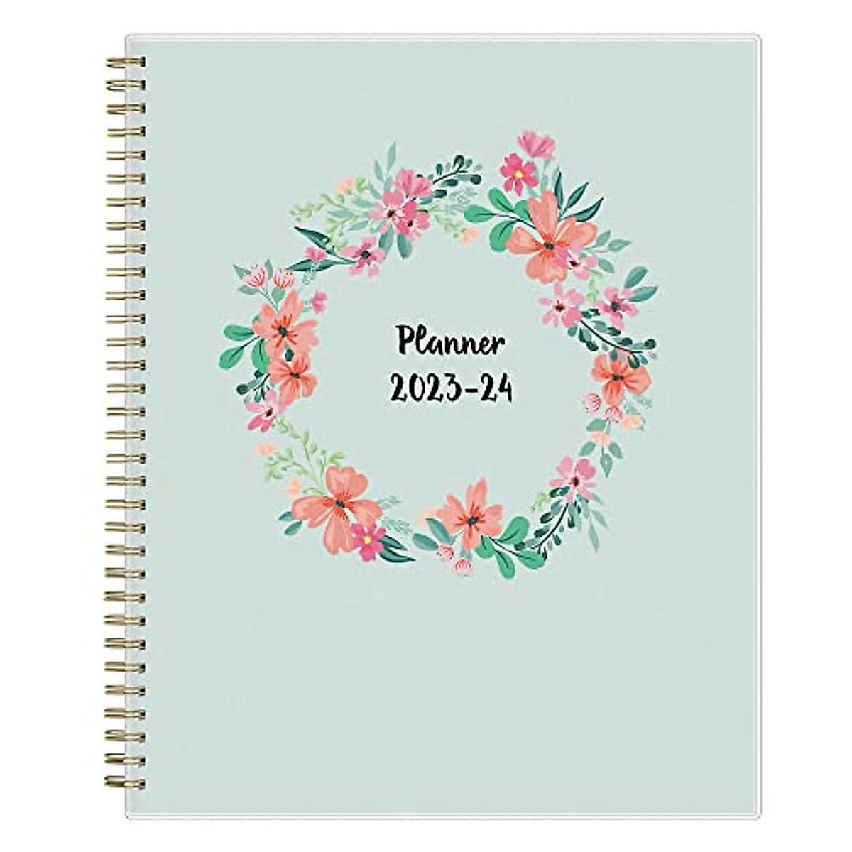 Blue Sky 2023-2024 Academic Year Weekly and Monthly Planner, 8.5" x 11", Frosted Flexible Cover, Wirebound, Laurel (144723)